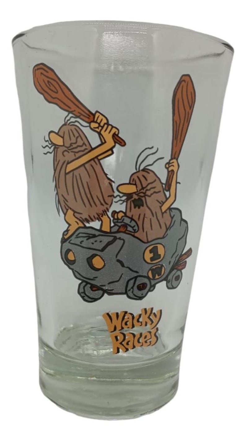 The SLAG BROTHERS GLASS 14 Oz -- Animated Wacky Races Rock and Gravel ...