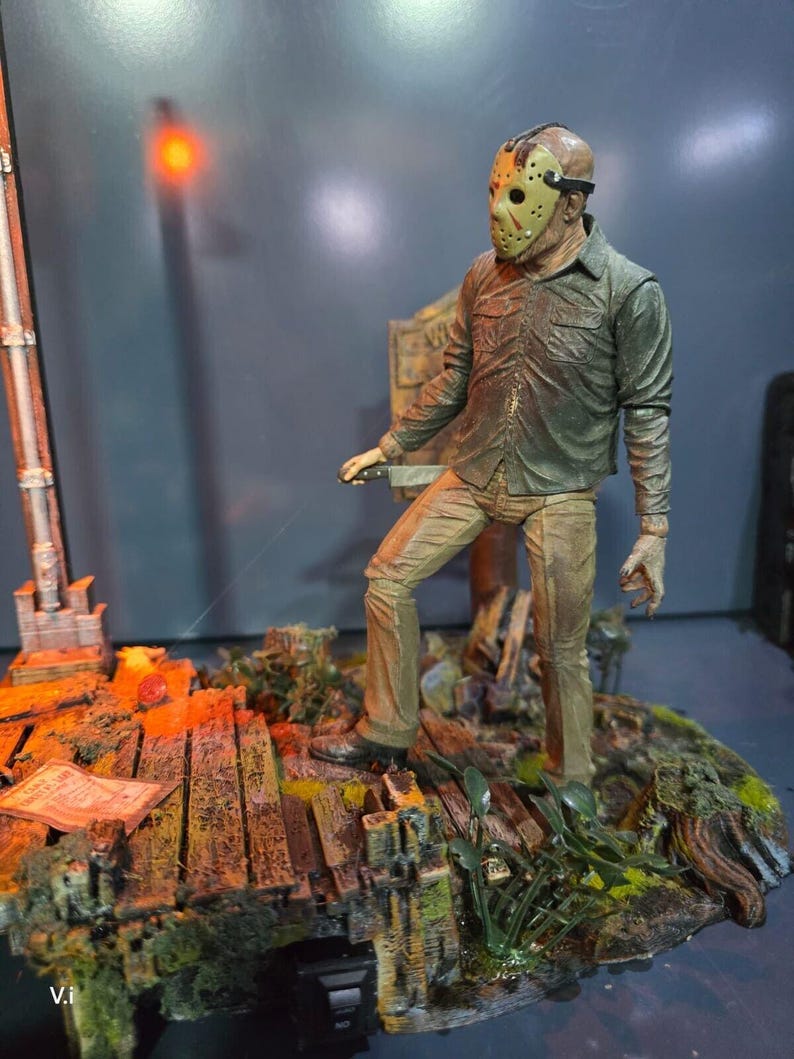Custom DIORAMA JASON Voorhees Lake DOCK Friday the 13th -- Scale 1:10 ...
