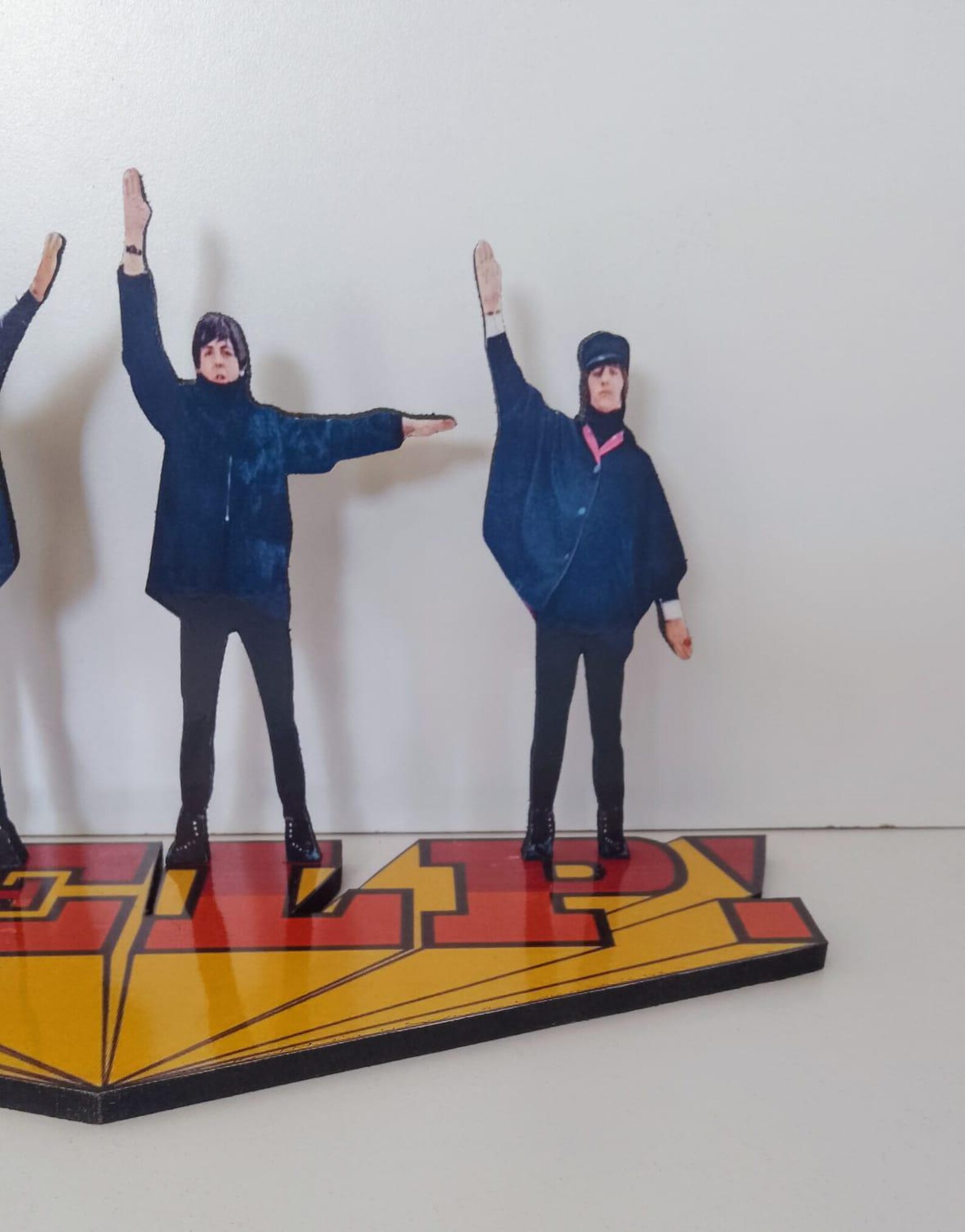 THE BEATLES Help 8" DISPLAY Standee Figure Cutout Statue Standup Decor ...
