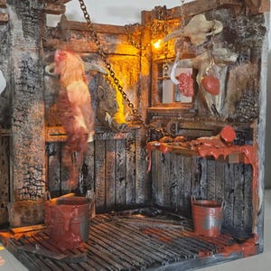 Custom DIORAMA Texas Chainsaw Massacre LEATHERFACE -- Scale 1:10 for 7 ...