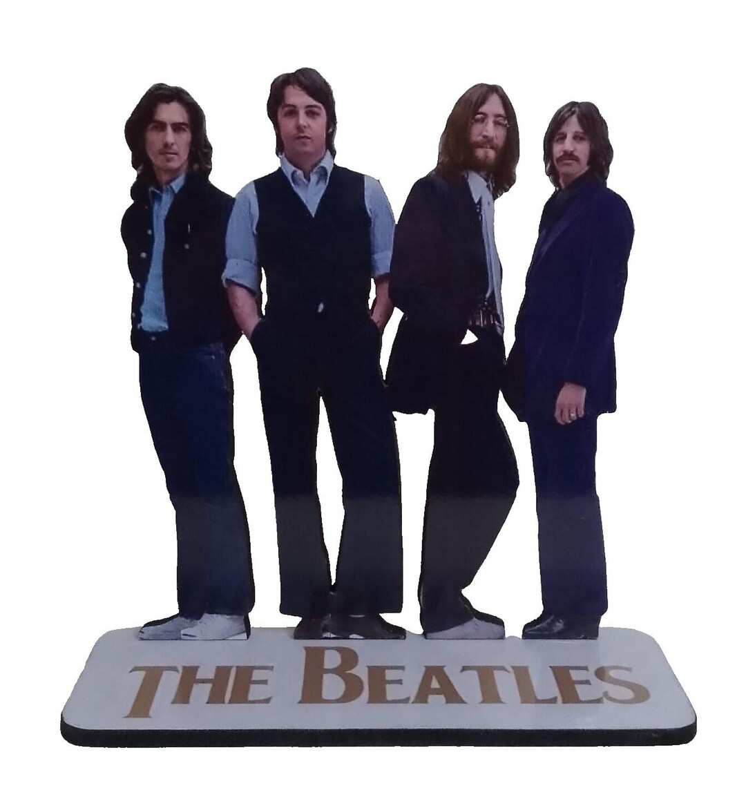 THE BEATLES 8" DISPLAY Standee Figure Cutout Statue Standup Decor Rock ...