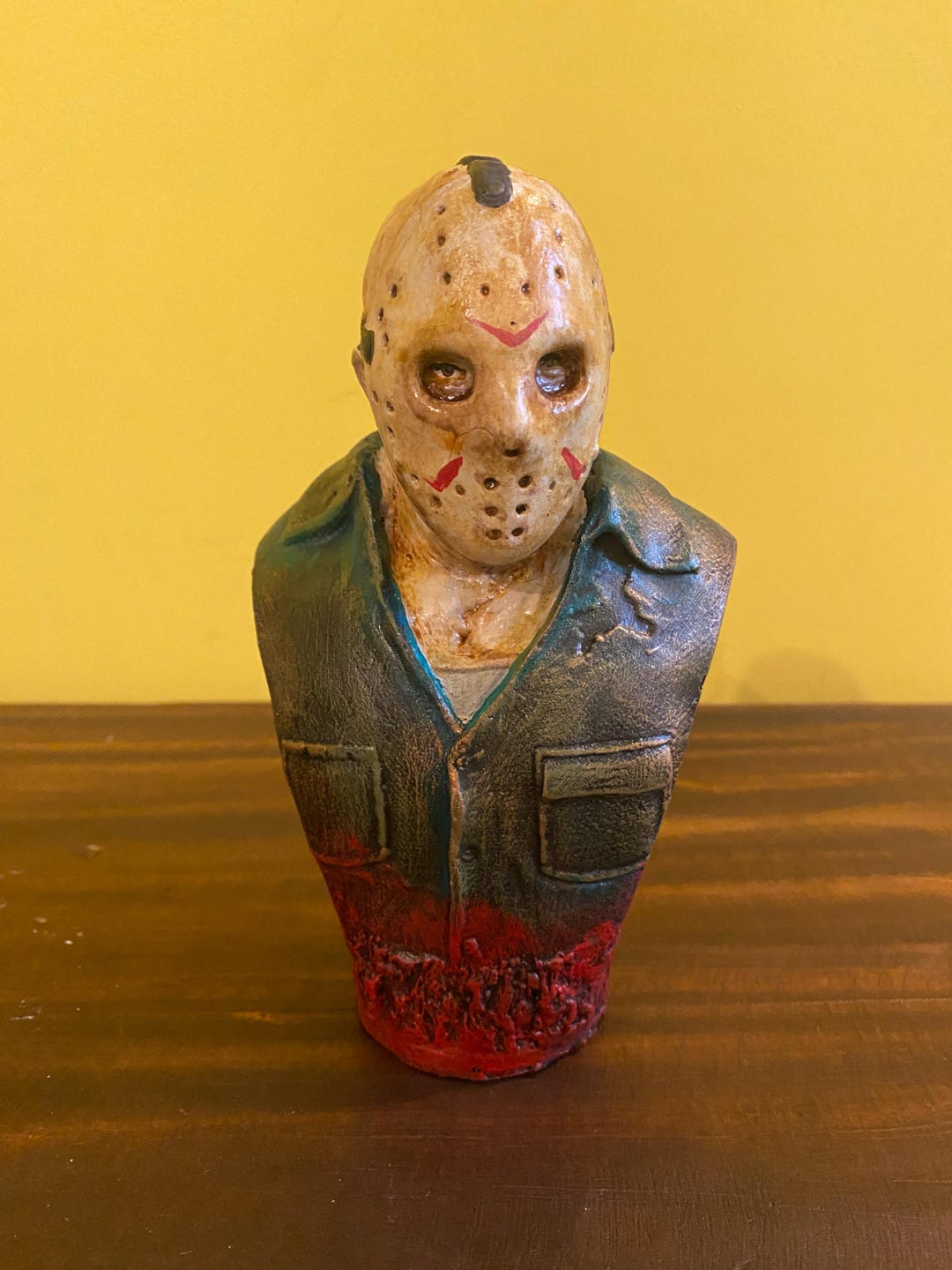 Handmade JASON Voorhees BUST SCULPTURE Statue Figure Friday the 13th ...