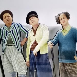 The THREE STOOGES 8" DISPLAY Standee Figure Moe Curly Larry Cutout ...