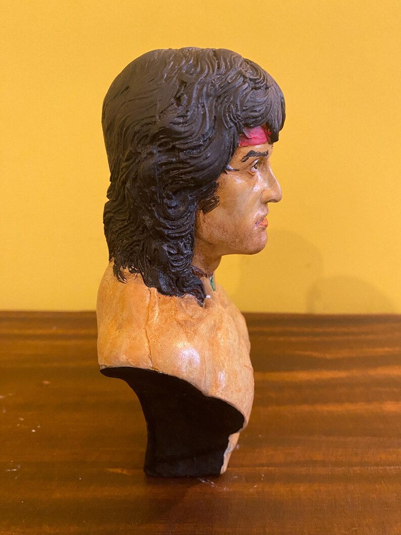 Handmade RAMBO Sylvester Stallone BUST SCULPTURE Statue Figure Movie ...