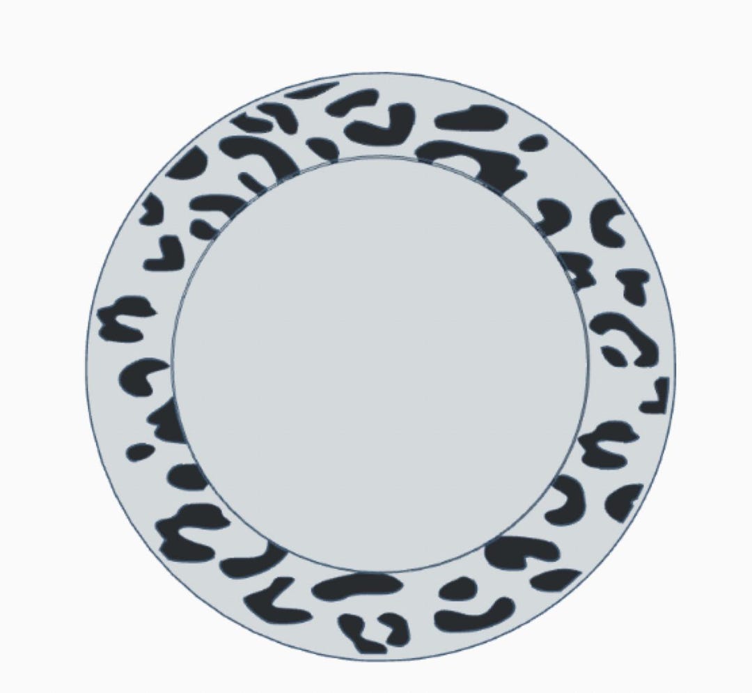 3 1/2” Circle With Leopard Print - Etsy