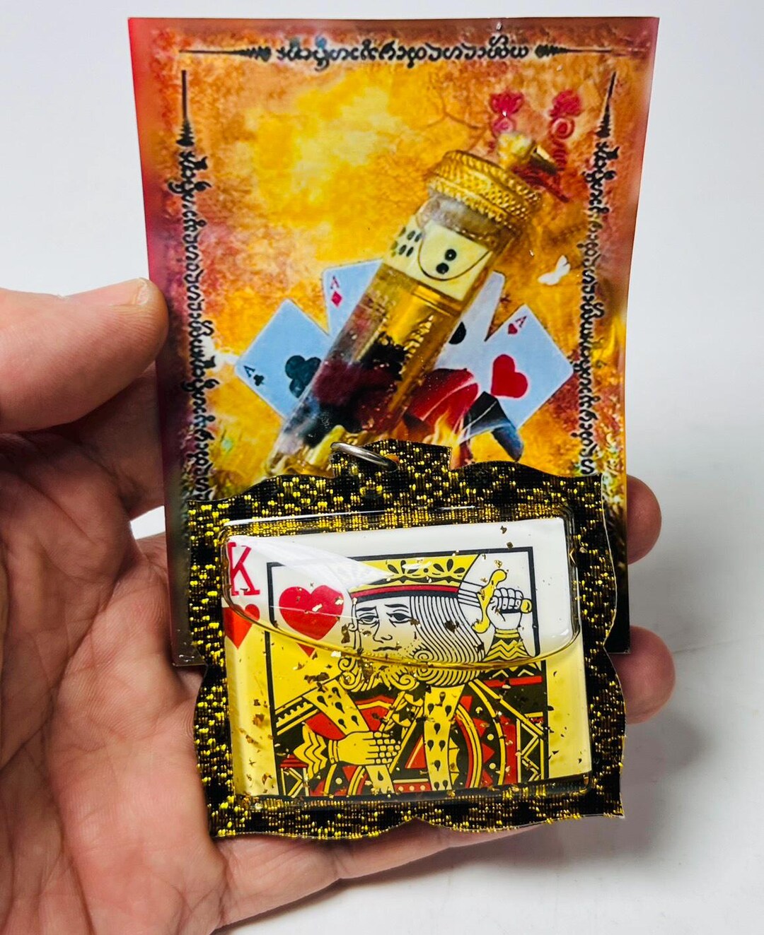 King of Spades Gambling Amulet: Lucky Oil Locket, Wealth Attraction - Etsy
