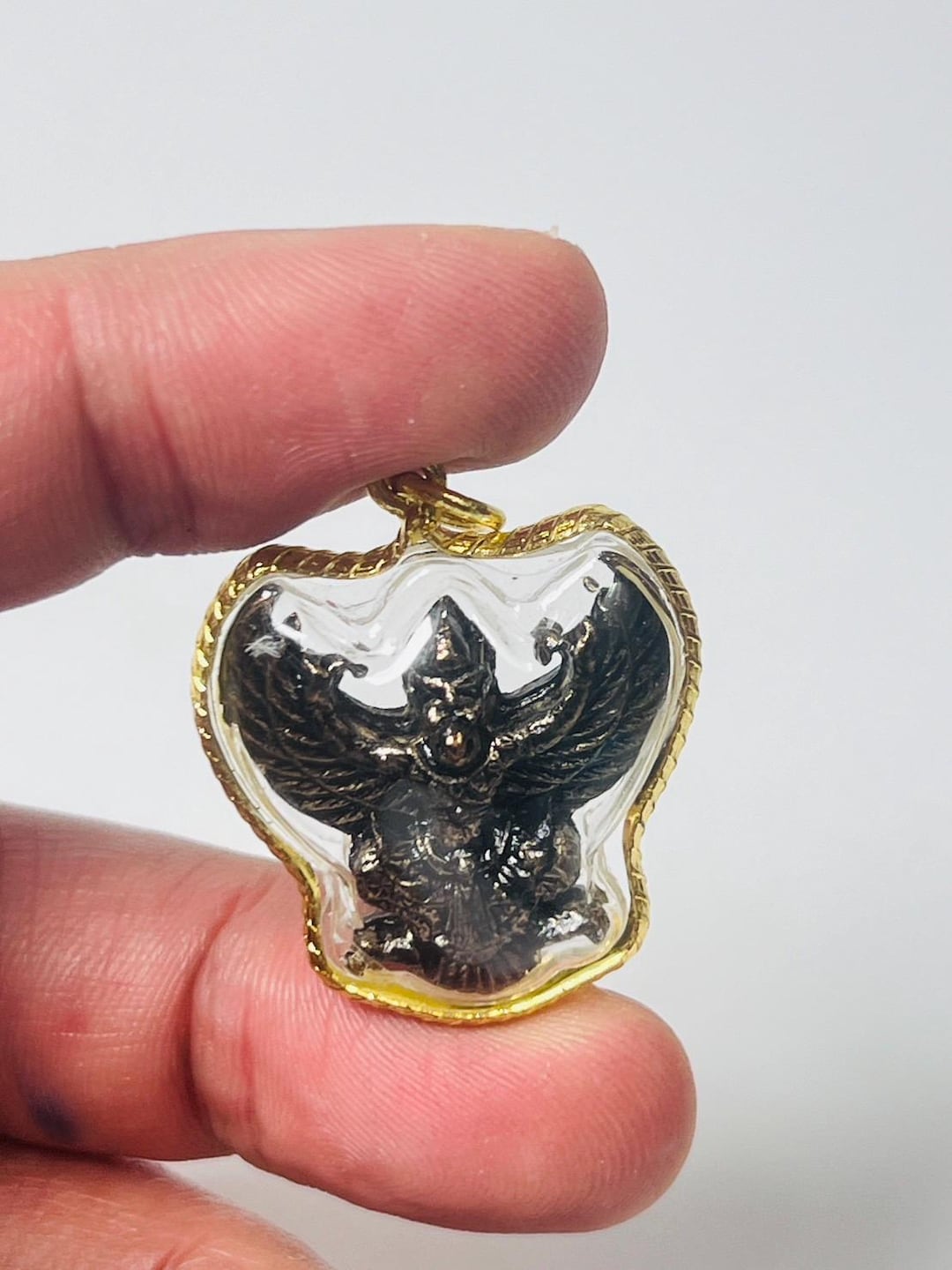 Garuda Thai Amulet Pendant: Bronze Eagle Deity - Protection, Wealth ...