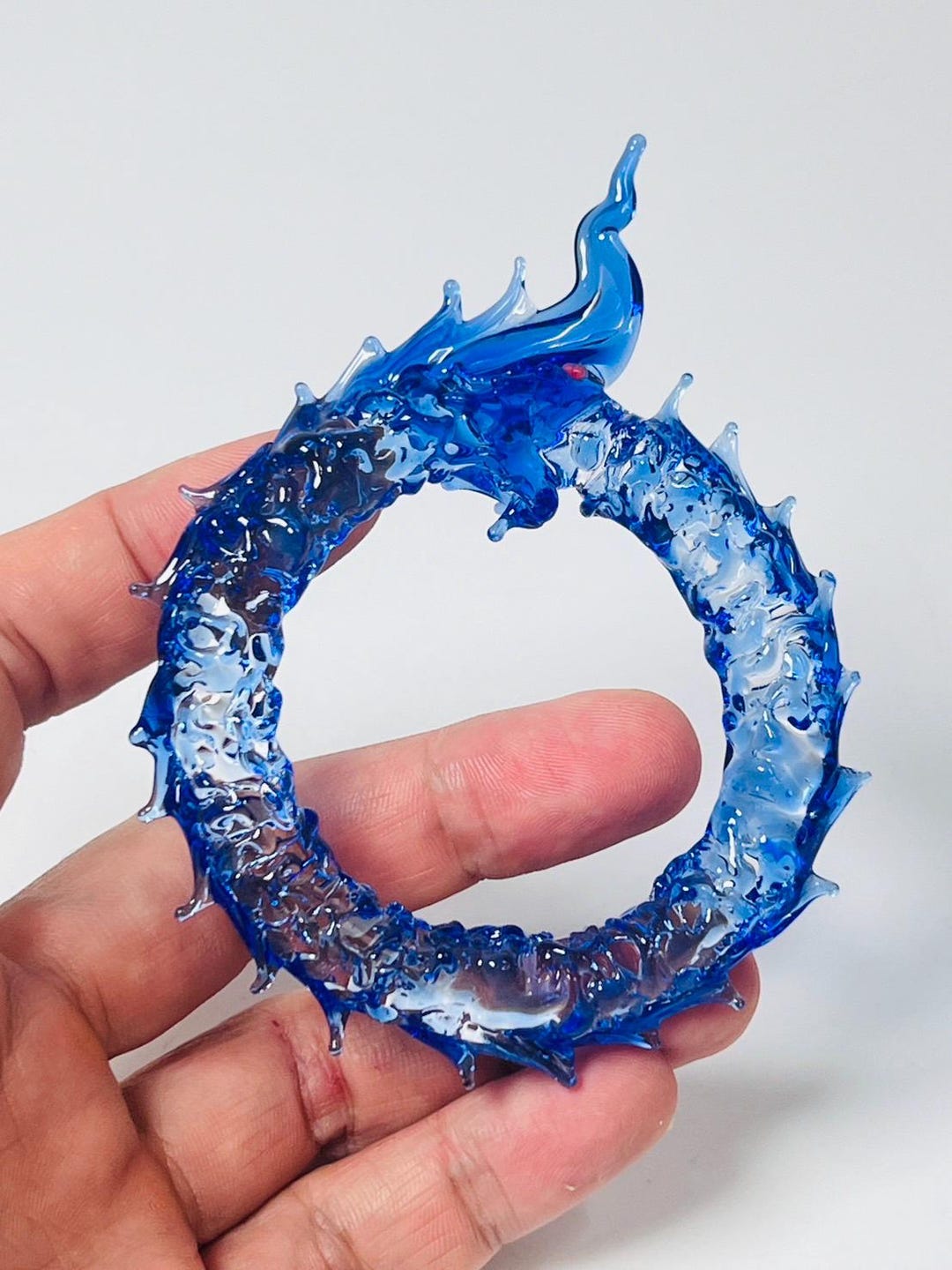 Leklai Glass Naga Amulet Ring: Thai Serpent Coil Charm - Etsy