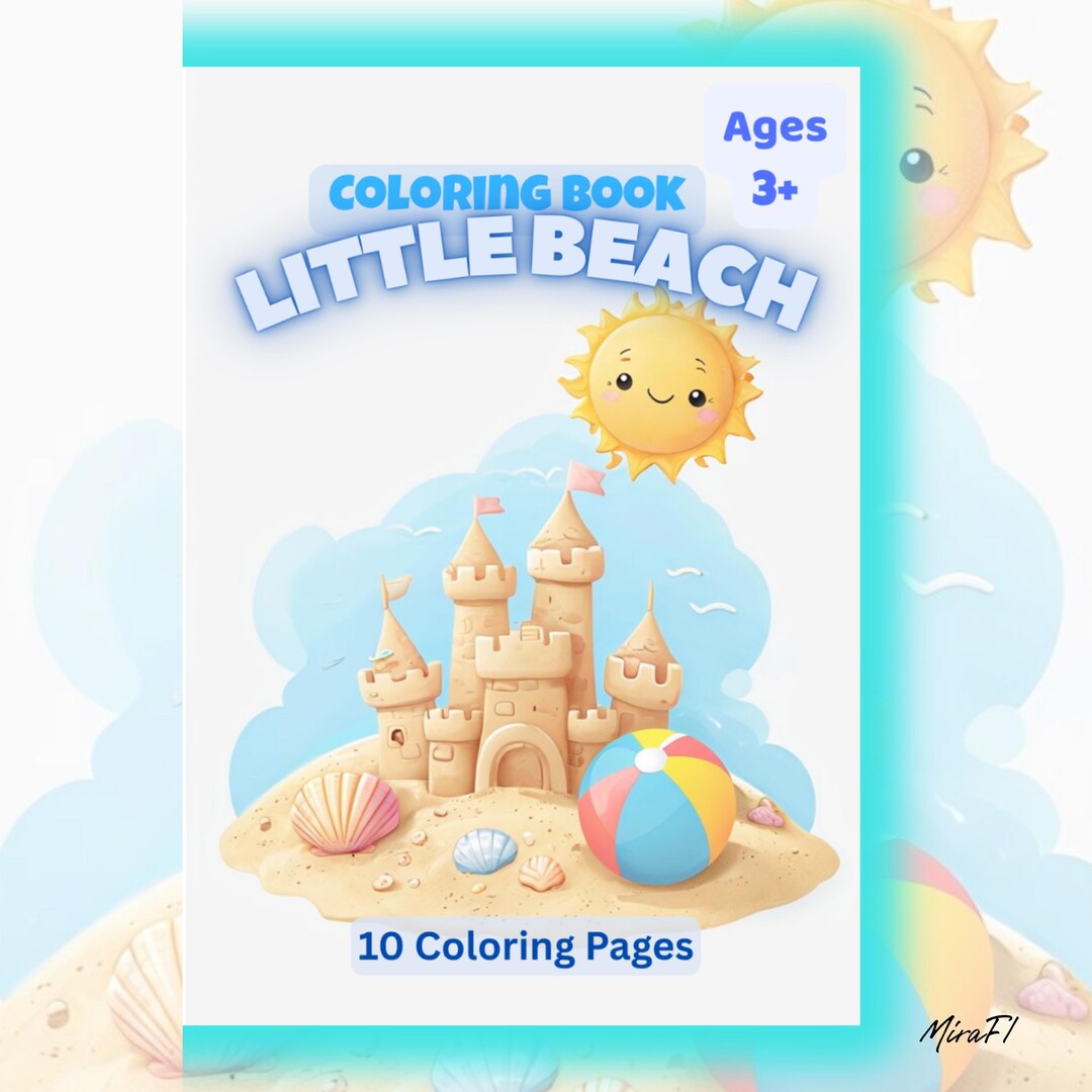 Little Beach – A Pocket Coloring Book for Ages 3+ – Printable Mini ...