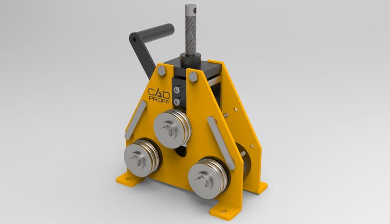 Compact Benchtop Roller Bender Plans | DXF PDF Files | DIY Rod & Square ...