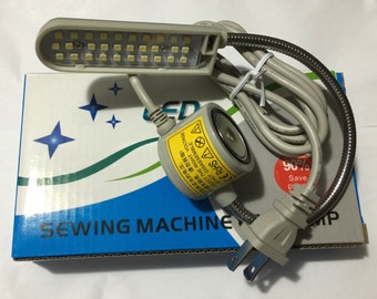 LED light Lamp 10-LED 110V Magnetic base 7 gooseneck | Etsy