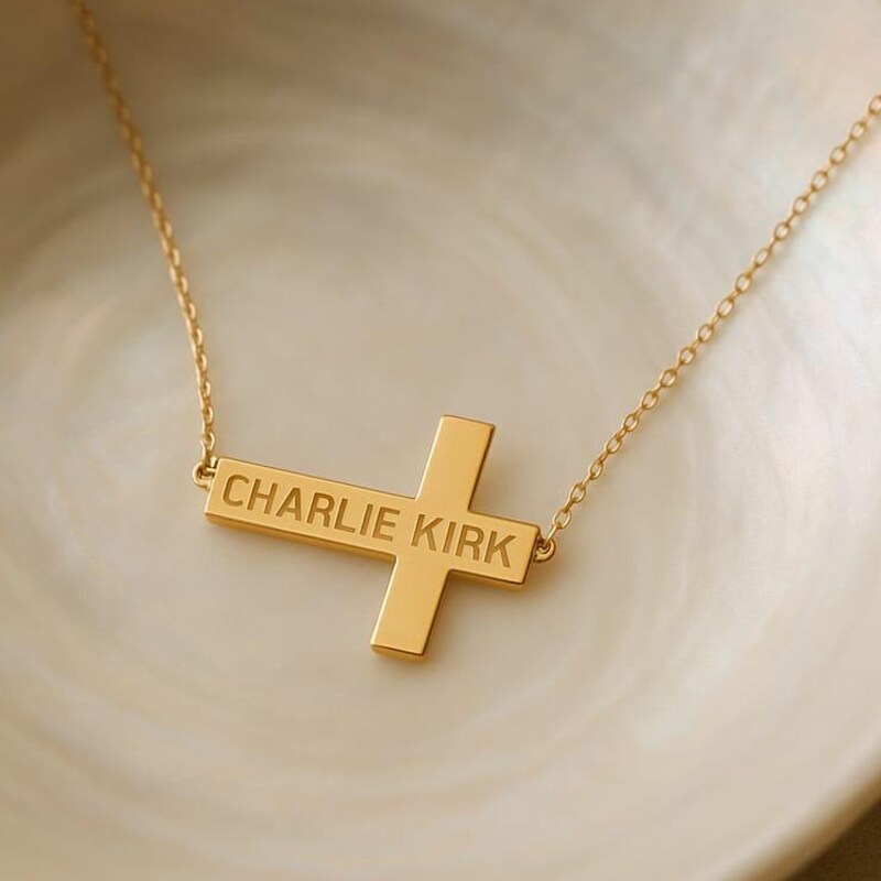 Charlie Kirk's Cross Necklace - Etsy