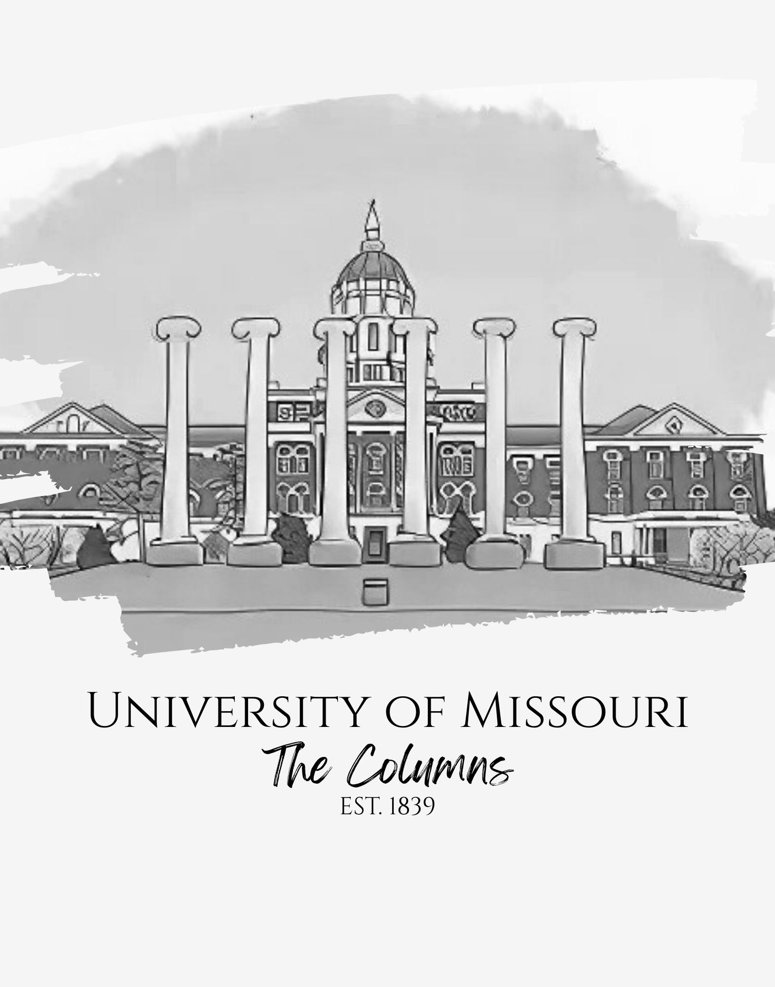The Columns Poster – University of Missouri Wall Art – Mizzou Campus ...