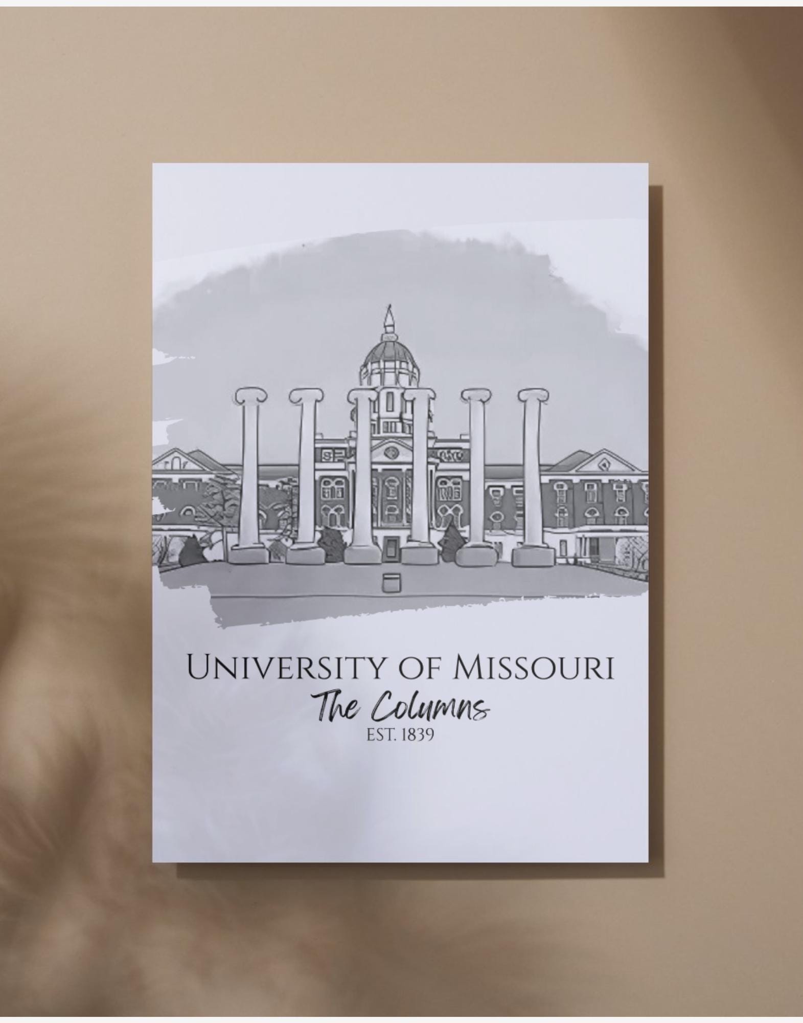 The Columns Poster – University of Missouri Wall Art – Mizzou Campus ...