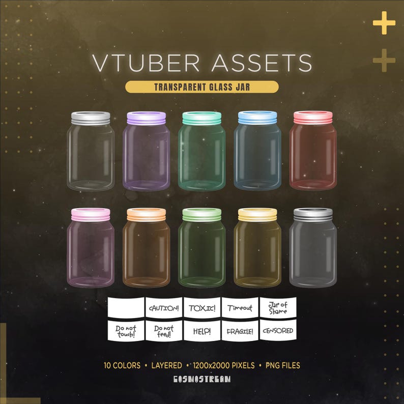 Glass Jar Vtuber Asset | Pngtuber Cage Prop | Funny Horny Jail Decor ...