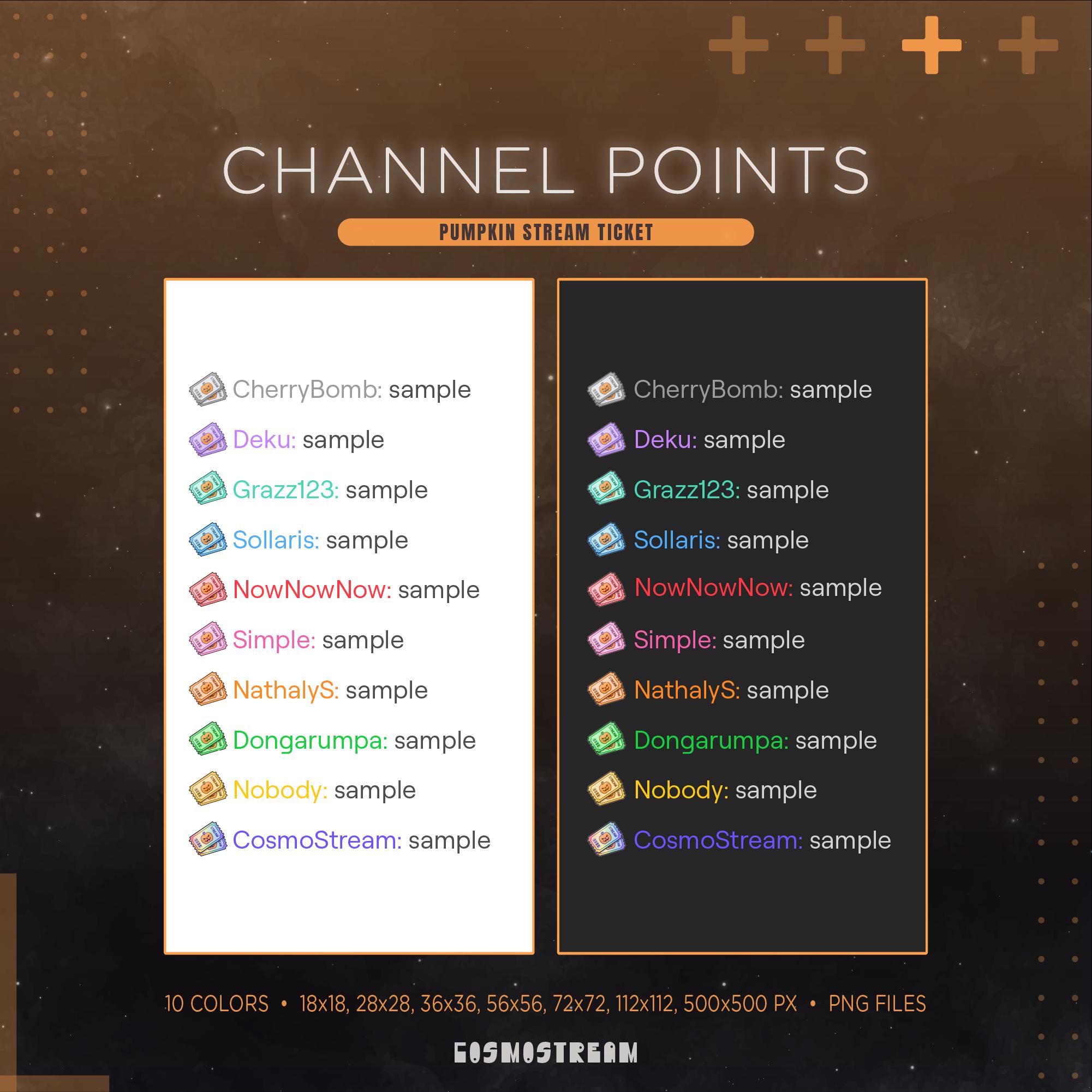 Halloween Pumpkin Channel Points for Spooky Twitch Stream | 10 Colors ...