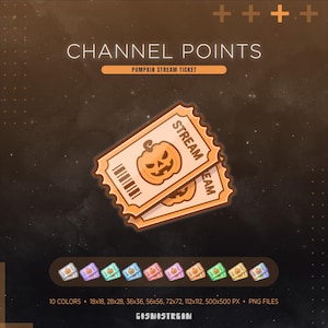 Halloween Pumpkin Channel Points for Spooky Twitch Stream | 10 Colors ...
