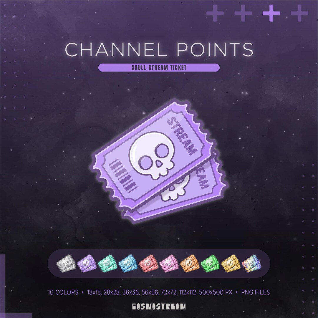 Skull Stream Ticket Channel Points for Halloween Twitch Stream | 10 ...