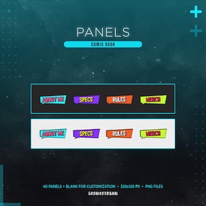40 Comic Book Twitch Panels for Streamers | Comics, Super Hero & Anime ...