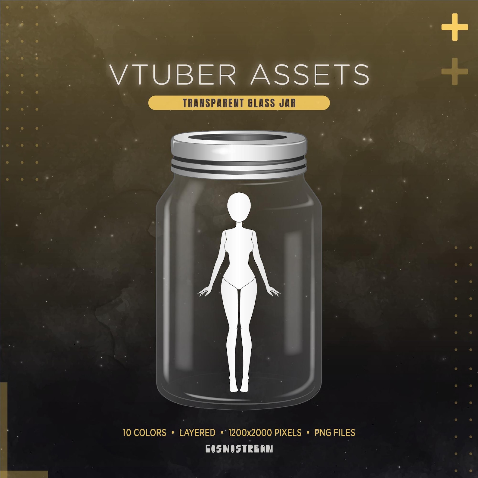 Glass Jar Vtuber Asset | Pngtuber Cage Prop | Funny Horny Jail Decor ...