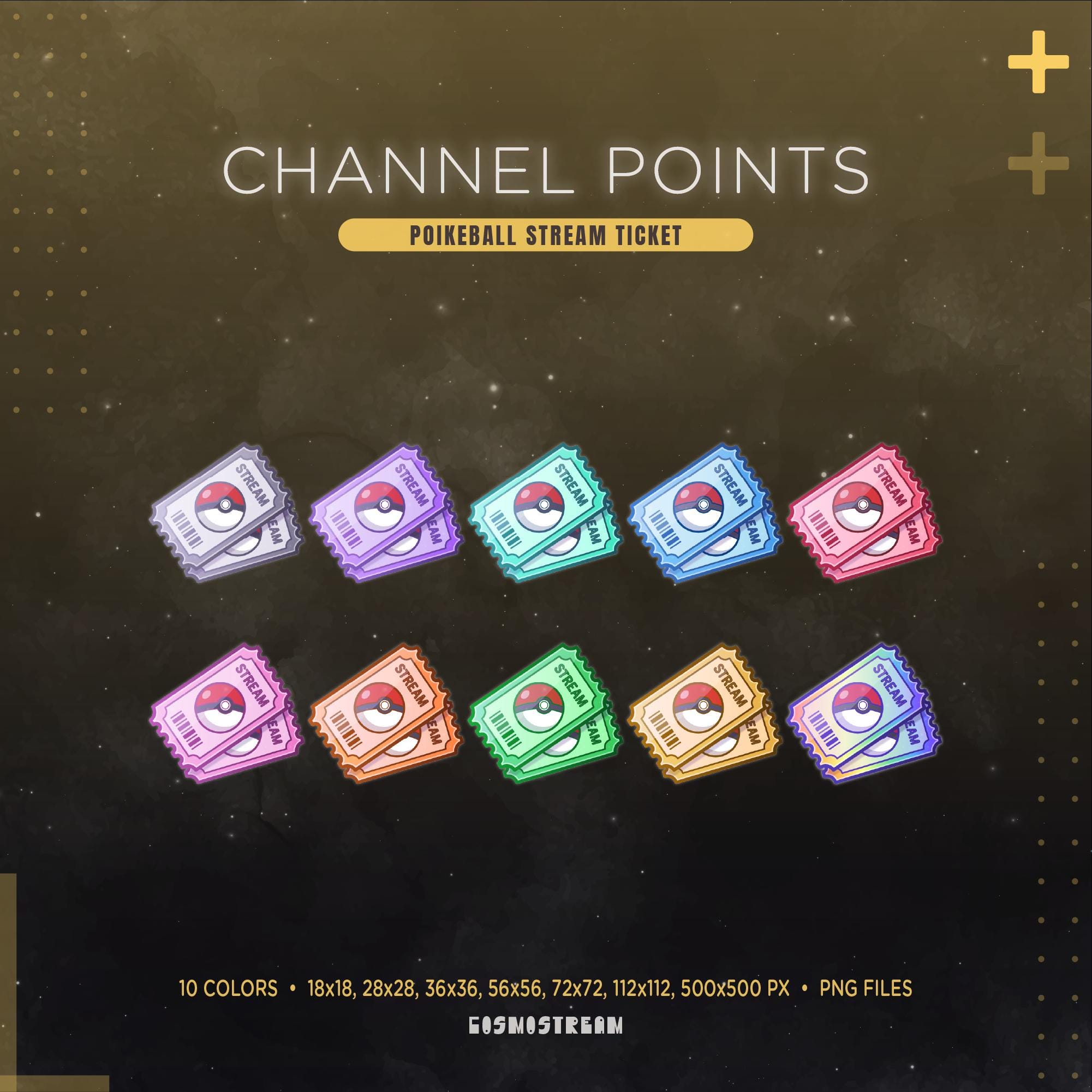 Pokeball Twitch Channel Points Icon | Pokemon Game Stream Ticket | Also ...