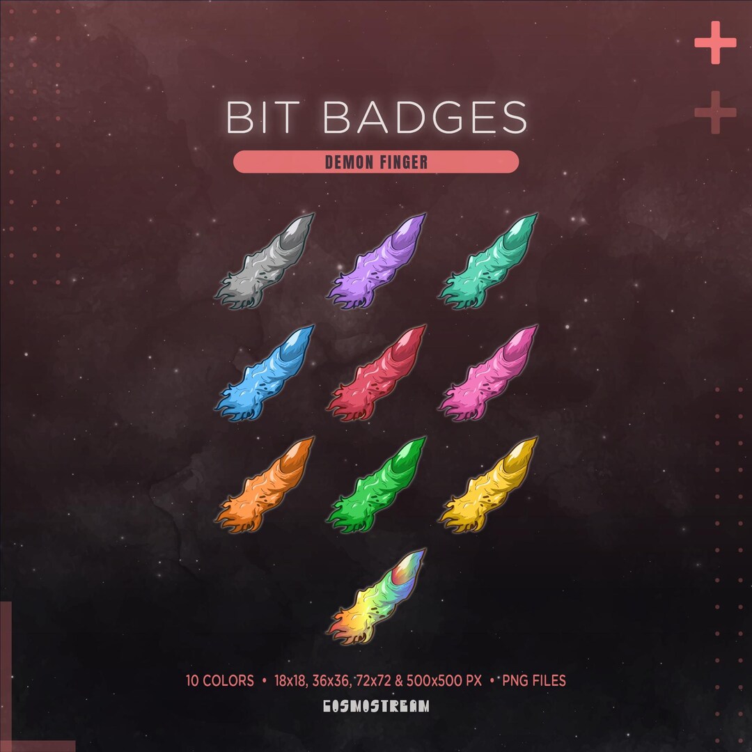 Demon Finger Twitch Bit Badges | Cursed Anime Badges for Streamers - Etsy