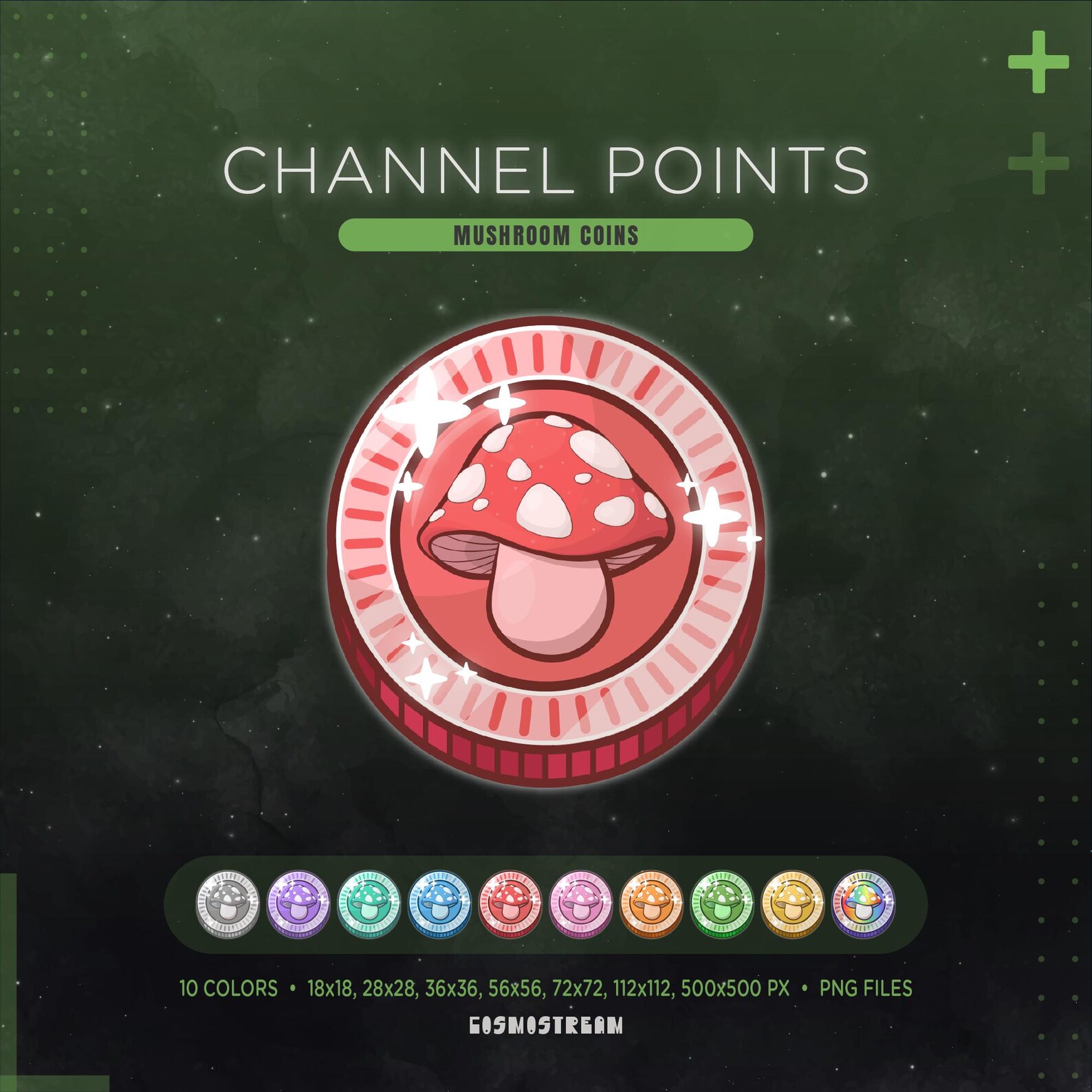 Mushroom Coin Twitch Channel Points | Cottagecore Stream Redeem Icon ...