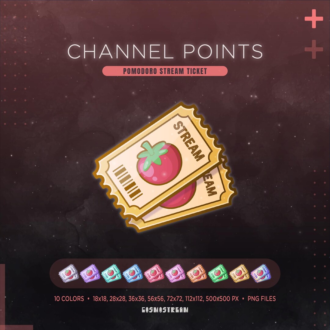 Pomodoro Twitch Channel Points | Tomato Stream Redeem Icon | Focus ...