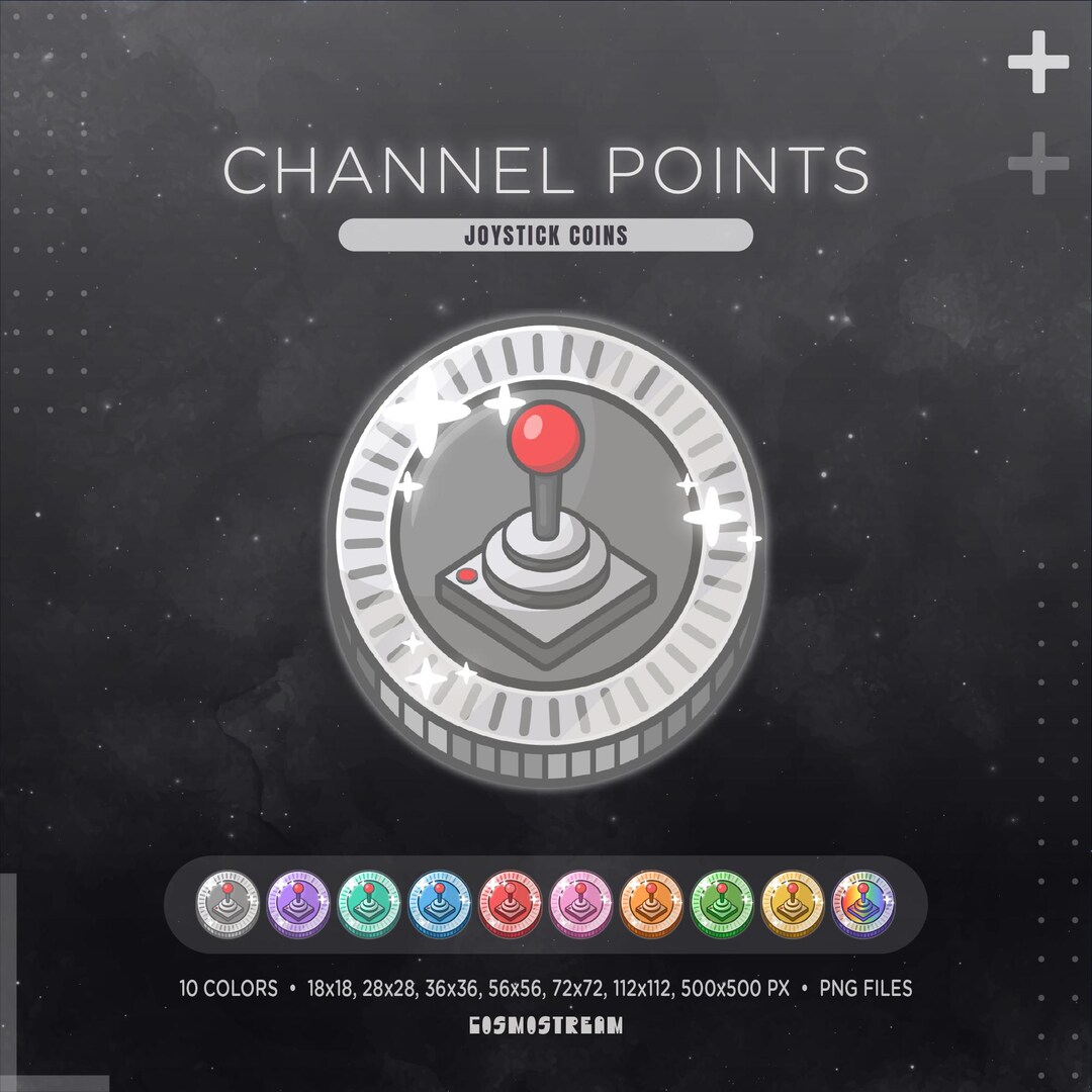 Retro Joystick Twitch Channel Points | Arcade Gamer Redeem Icon | 10 ...