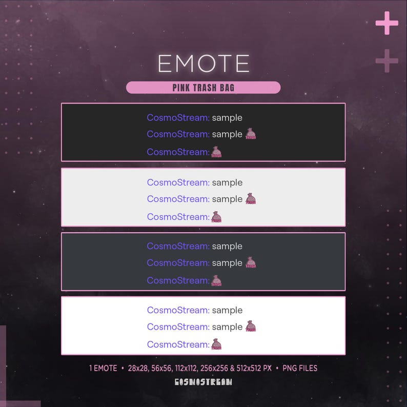 Pink Trash Bag Twitch Emote | Funny Garbage Bag Stream Asset - Etsy