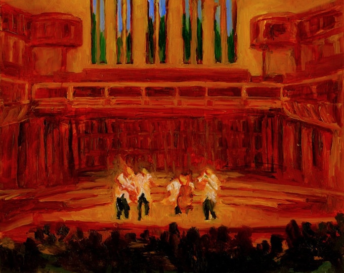 Emerson String Quartet at Tanglewood, Original Oil Painting, 8x10, Wood ...