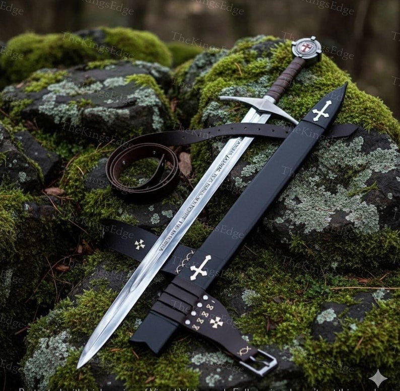 Accolade Sword of the Knights Templar High Carbon Steel, Leather ...