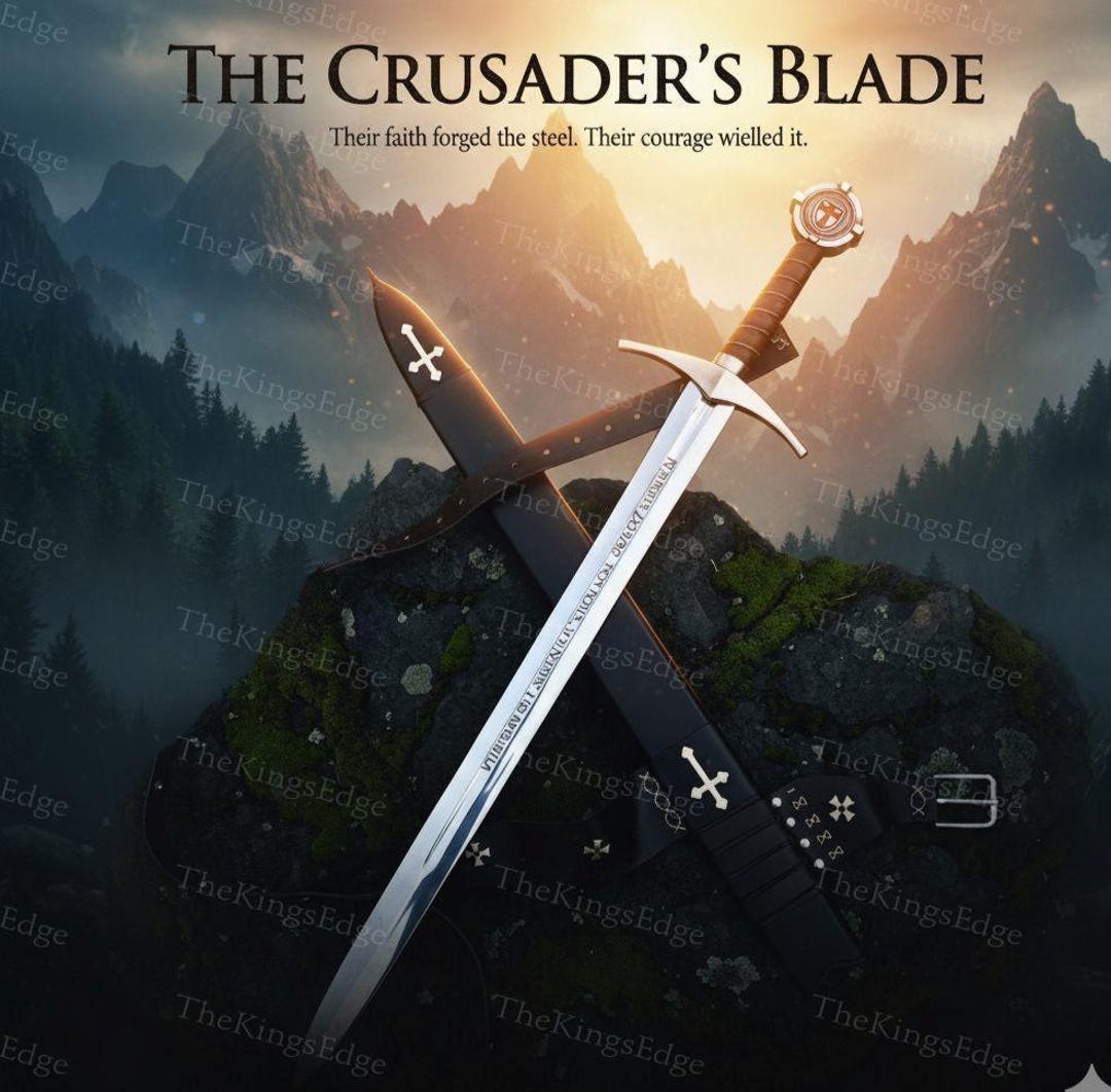 Accolade Sword of the Knights Templar High Carbon Steel, Leather ...