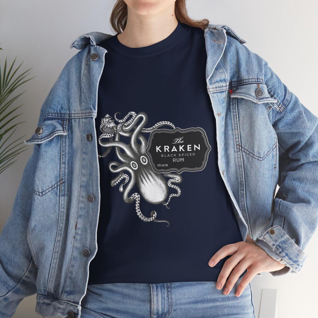 Kraken Rum Graphic Tee: Retro Octopus Nautical Design - Etsy