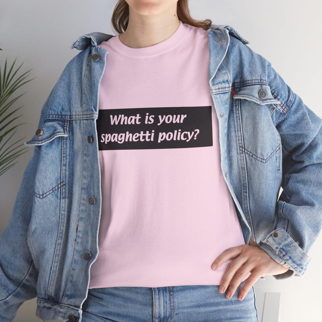 Spaghetti Policy Shirt | Funny Meme Graphic Tee, Foodie Gift - Etsy