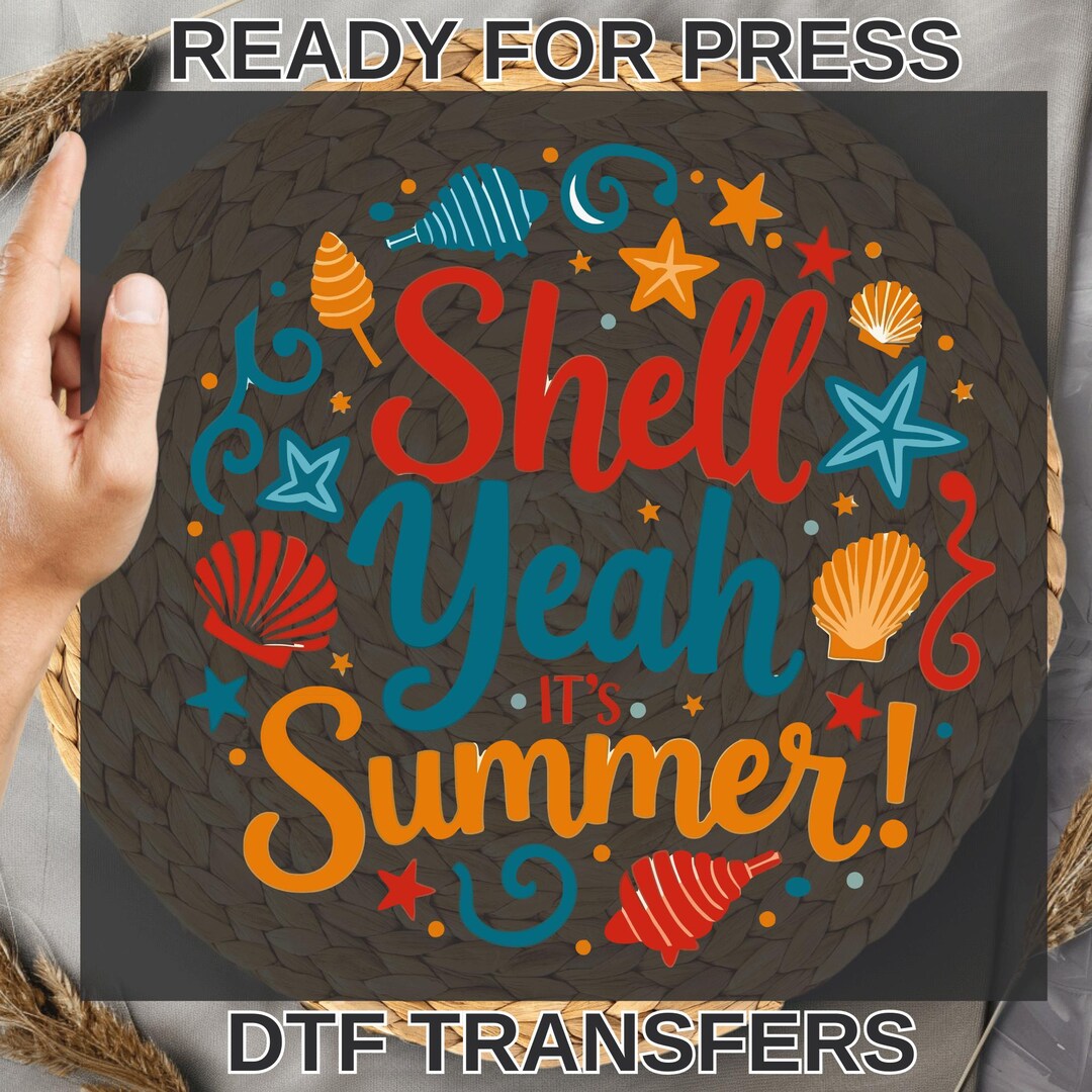 Shell Yeah Summer Ready to Press , Strawberry Summer Heat Press ...