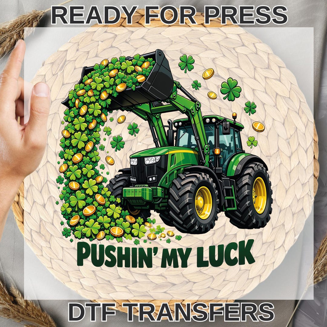 St Patrick’s Day Tractor Ready to Press , St. Patrick’s Day Dtf ...