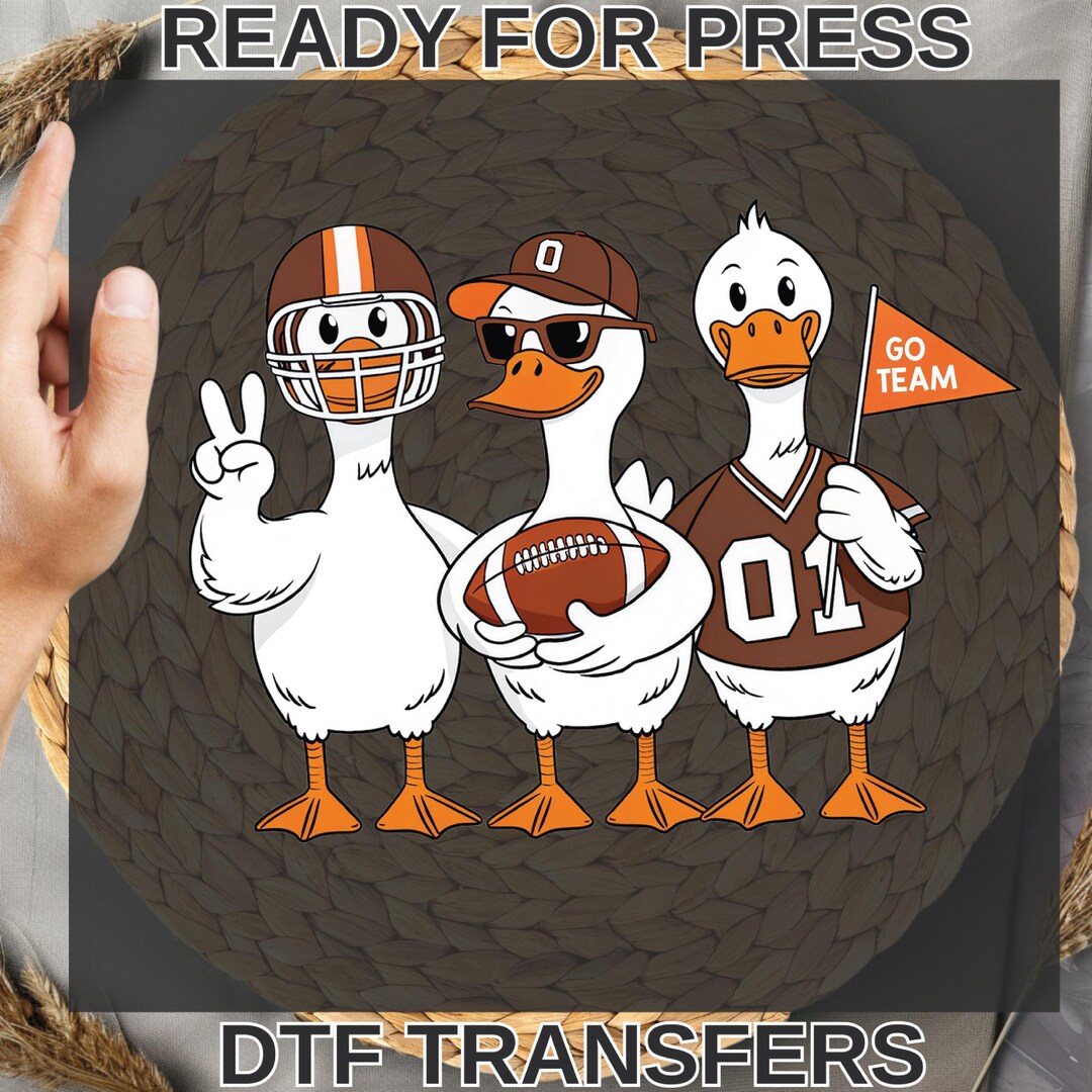 Funny Silly Goose Football Ready to Press , Game Day Heat Press ...