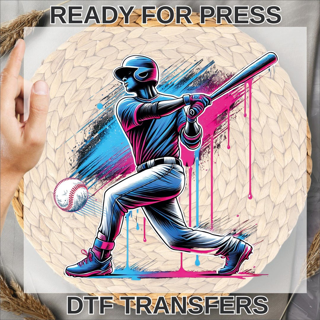 Baseball Player Ice Cream Drip Ready to Press , Baseball Ice Cream Drip ...