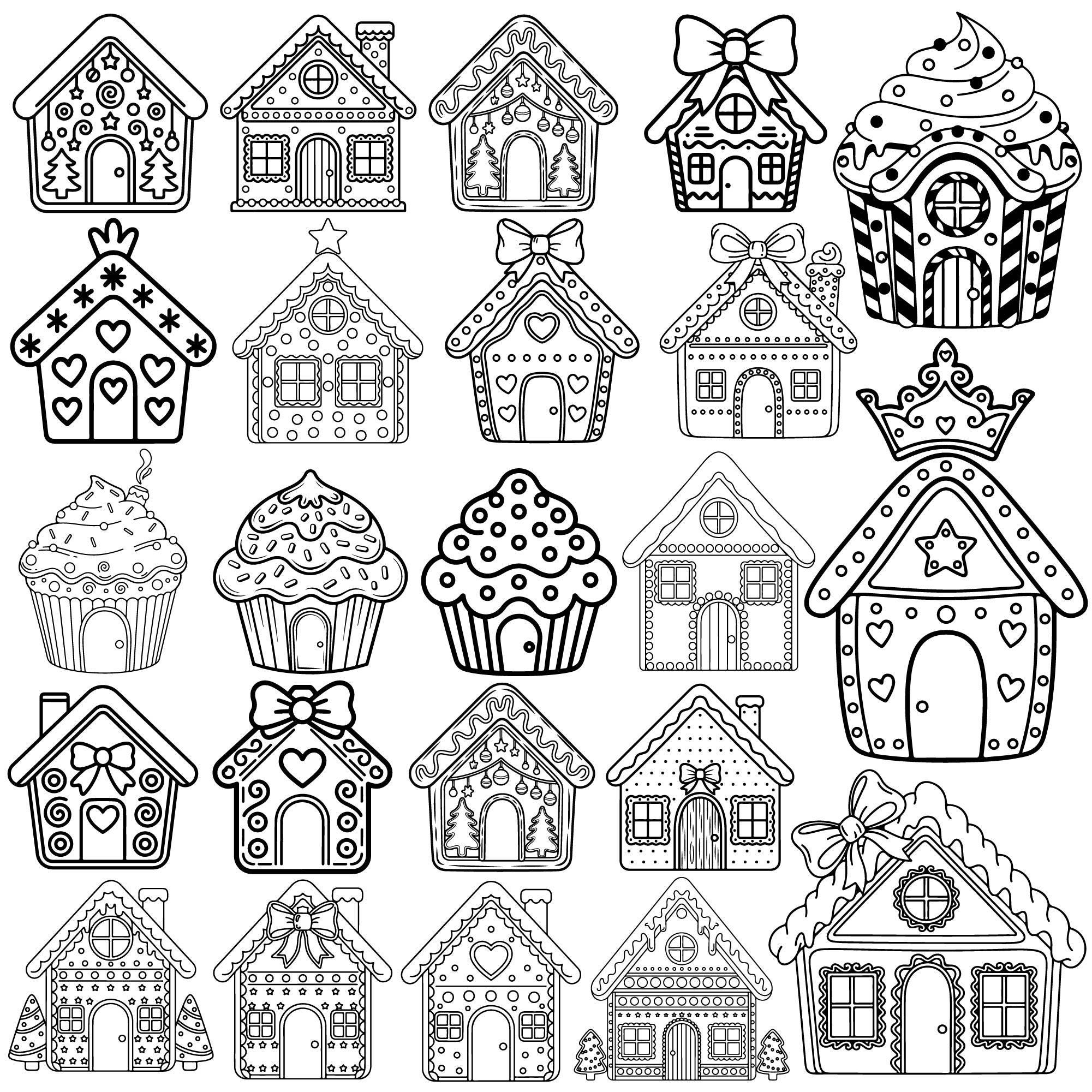 185+ Gingerbread House SVG Bundle | Holiday Home Decor (digital ...