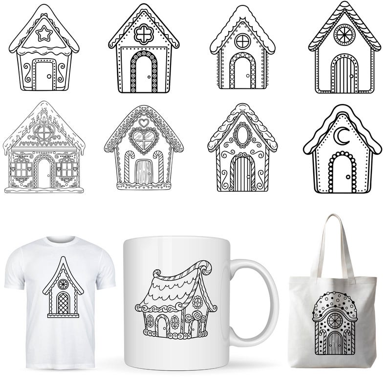 185+ Gingerbread House SVG Bundle | Holiday Home Decor (digital ...