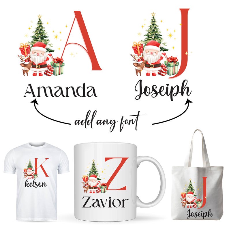 Christmas Alphabet PNG Set, Reindeer Letters (digital Download) - Etsy