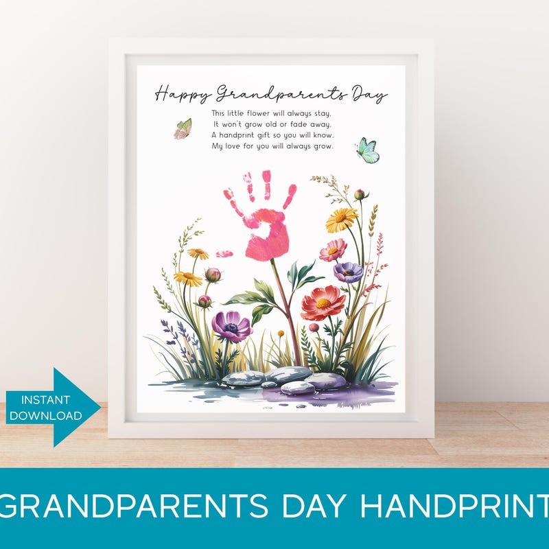 Grandparents Day Handprint Craft - Etsy