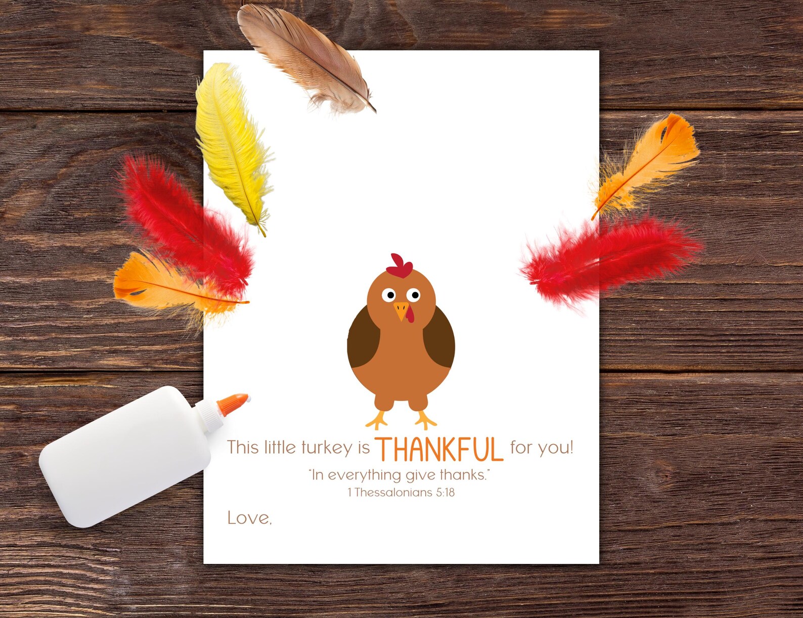 This Little Turkey is Thankful for You! Thanksgiving Christian Activity ...