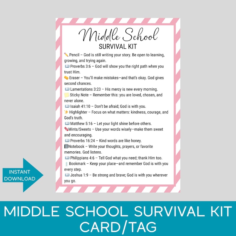 Middle School Survival Kits - Etsy