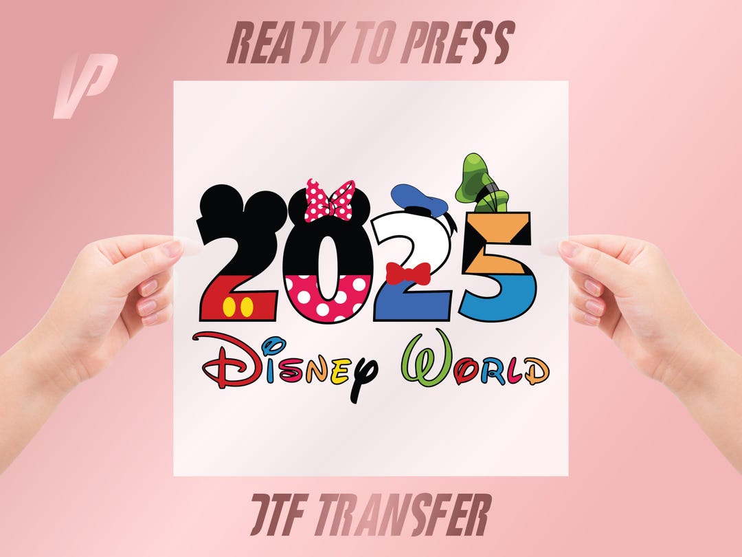 Disney World 2025 DTF Print, Family Vacation Transfer - Etsy