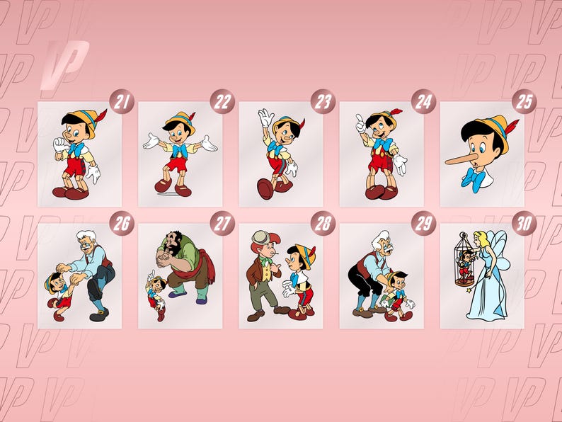 Pinocchio DTF Transfer, Disney Cartoon Prints, Ready to Press - Etsy