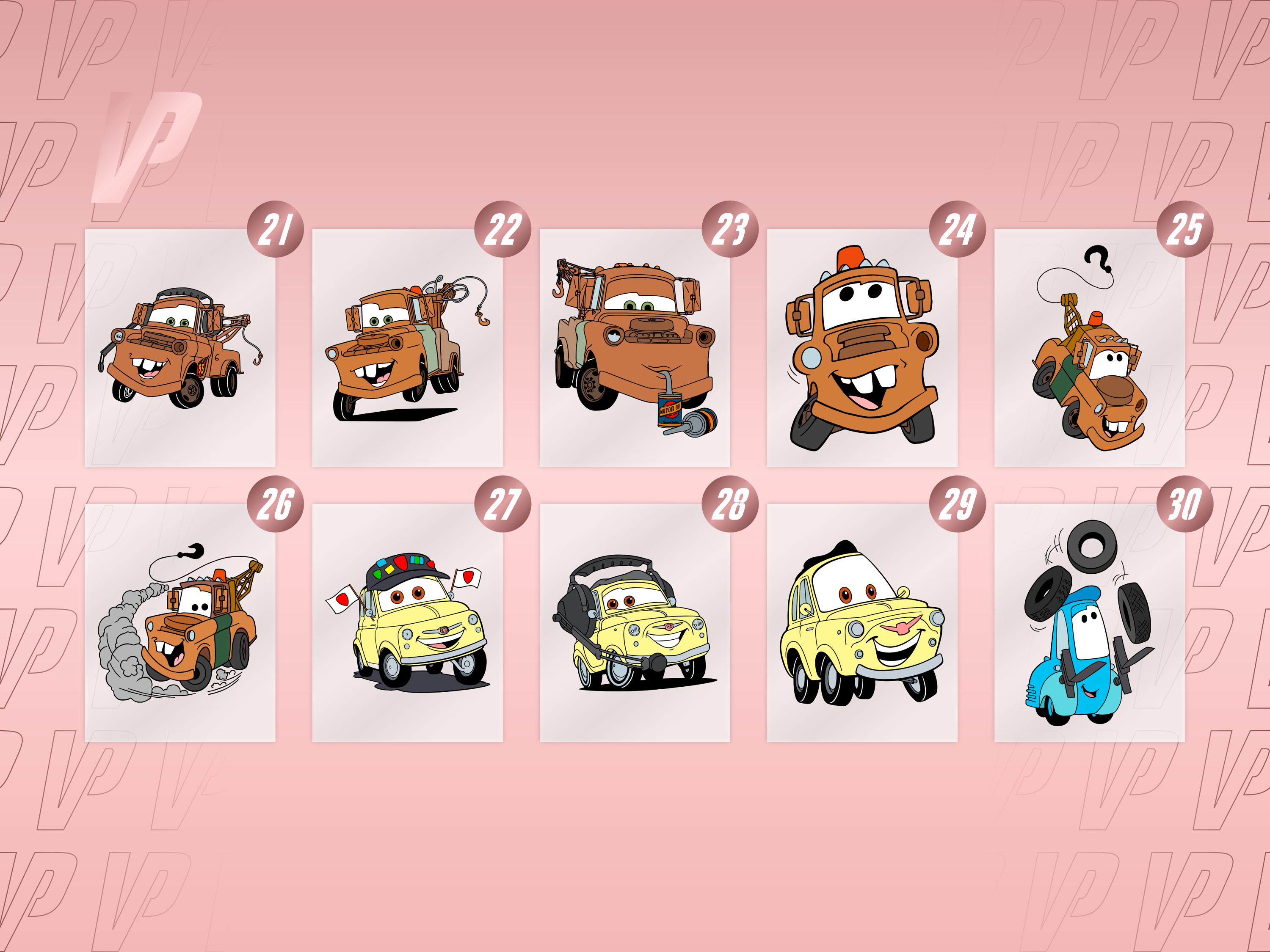 Cars DTF Print Transfer: Lightning Mcqueen & Mater - Ready to Press - Etsy