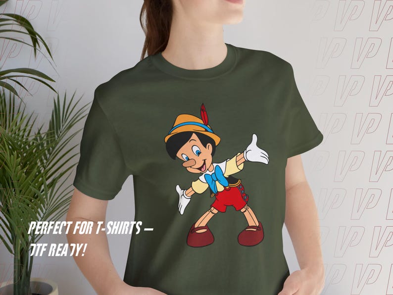 Pinocchio DTF Transfer, Disney Cartoon Prints, Ready to Press - Etsy
