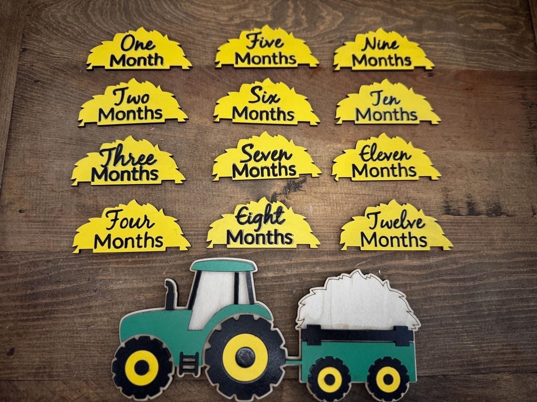 JD Tractor Baby Milestone Prop - Etsy